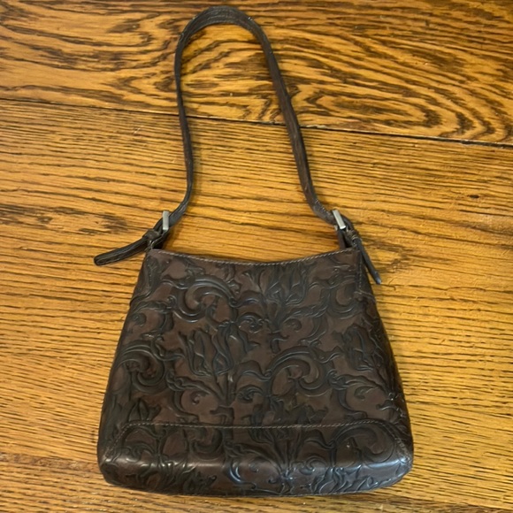 Wilsons Leather | Bags | Wilsons Mini Wilson Brown Tooled Leather Purse ...